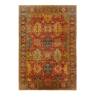 Rust Fine Hand Knotted Augra 11'11''x17'5'' - Traditional - Area Rugs ...