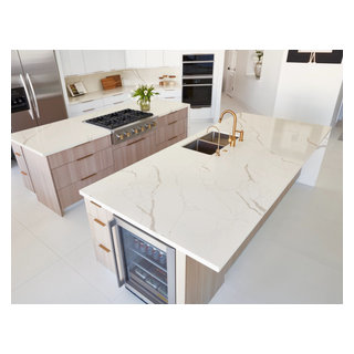 Calacatta Capella Quartz Kitchen Countertops - Kitchen - Phoenix - by ...