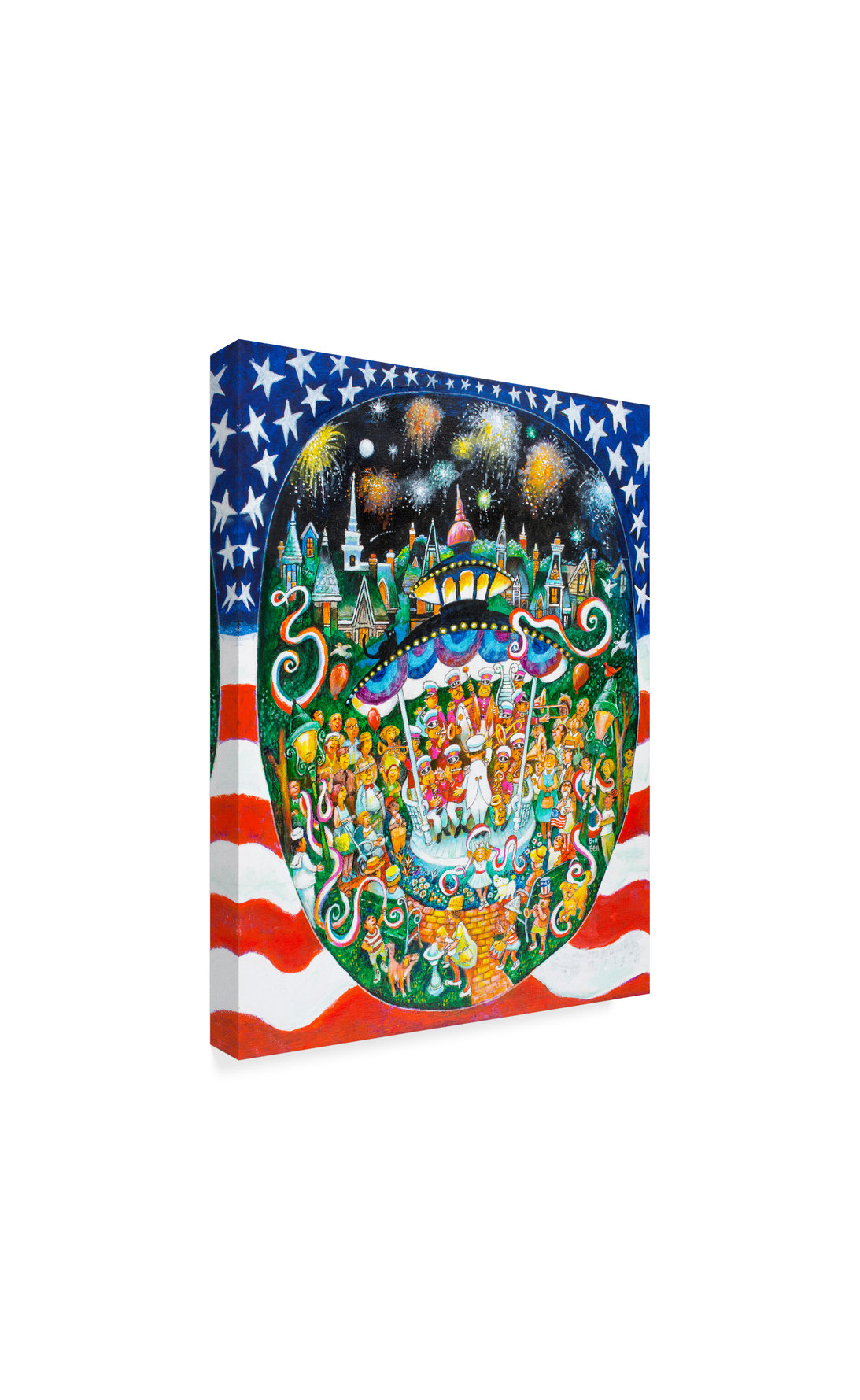 "God Bless America" by Bill Bell, Canvas Art, 32"x24" - Eclectic ...