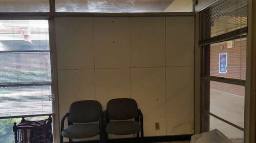 Office wall with windows