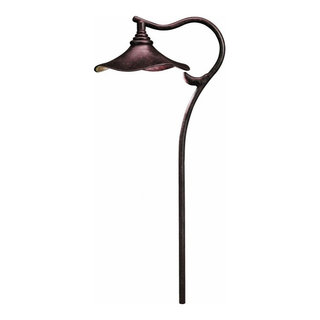 Nature Inspired Path and Spread Light in Aged Bronze Finish Curved ...