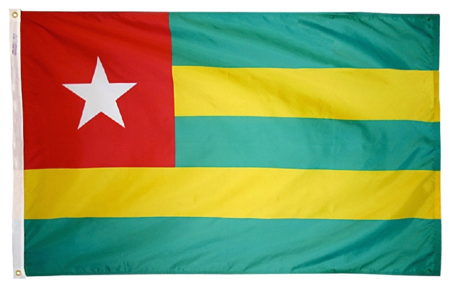 Togo, 4'x6' Nylon Flag - Traditional - Flags And Flagpoles - by ...