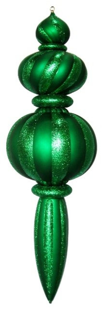 52" Oversized Green Shatterproof Finial - Contemporary - Christmas ...
