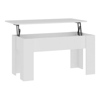 Vidaxl Coffee Table White 39.8"x19.3"x20.5" Engineered Wood ...