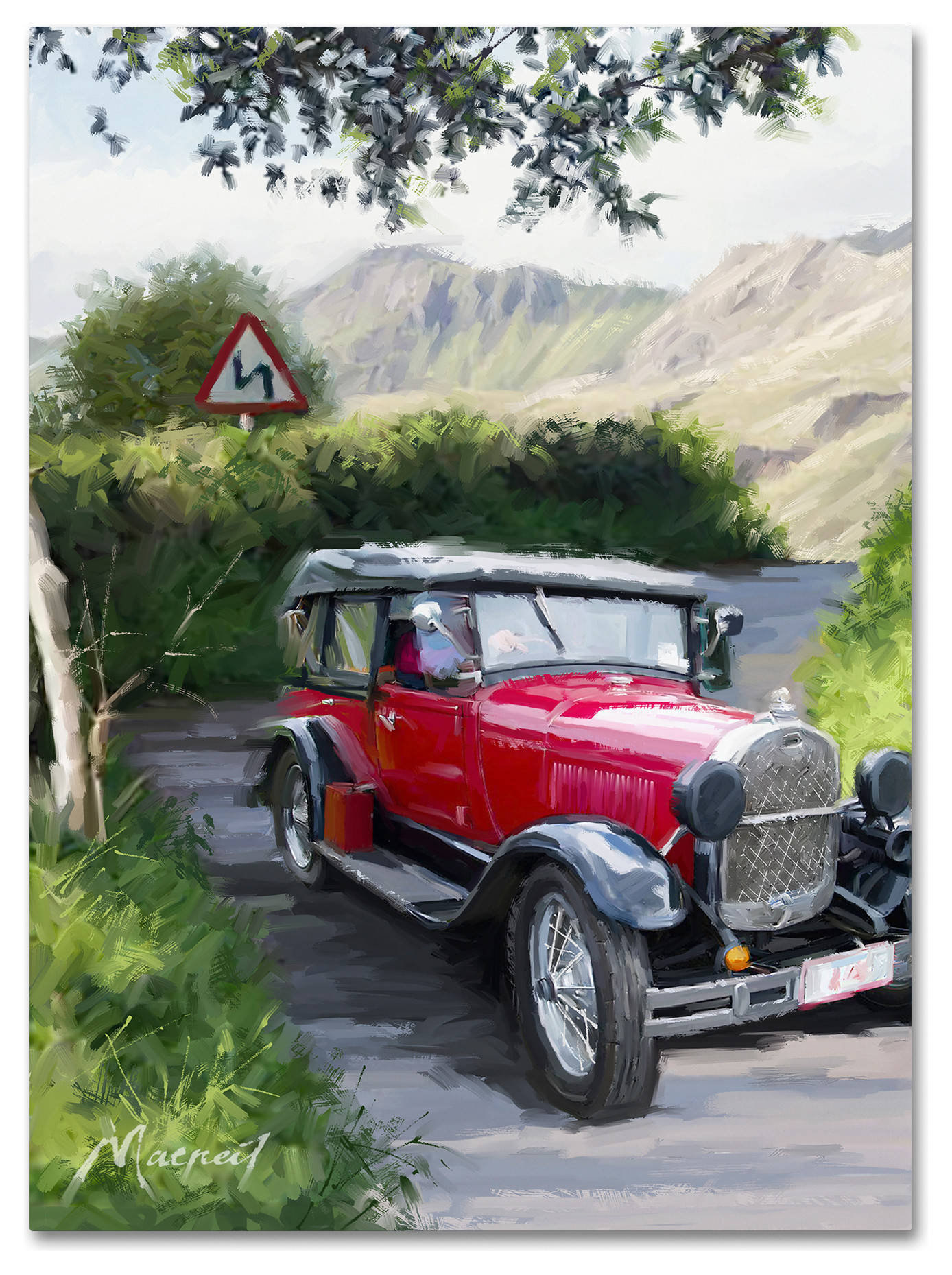 The Macneil Studio 'Vintage Ford' Canvas Art, 19"x14" - Contemporary ...