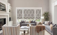 window treatment for three side-by-side windows