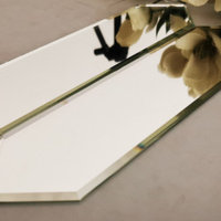 Reflections Peel & Stick 3x12 in Beveled Mirror Picket Tile in Silver ...