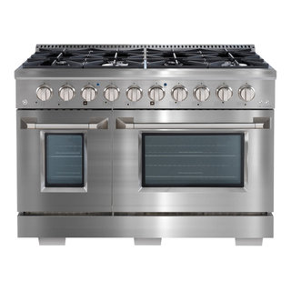 Ancona 48" 6.7 cu. Ft Double Oven Dual Fuel Range, Stainless Steel ...