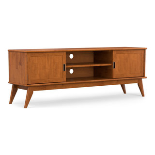 Draper Solid Hardwood 72" Tv Stand For Tvs Up To 80 Inches - Midcentury ...