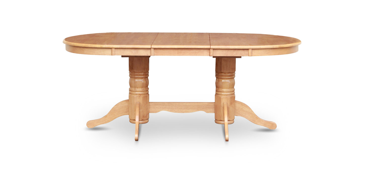 Vancouver Rectangular Round Corner Dining Table With 17" Self Storage ...