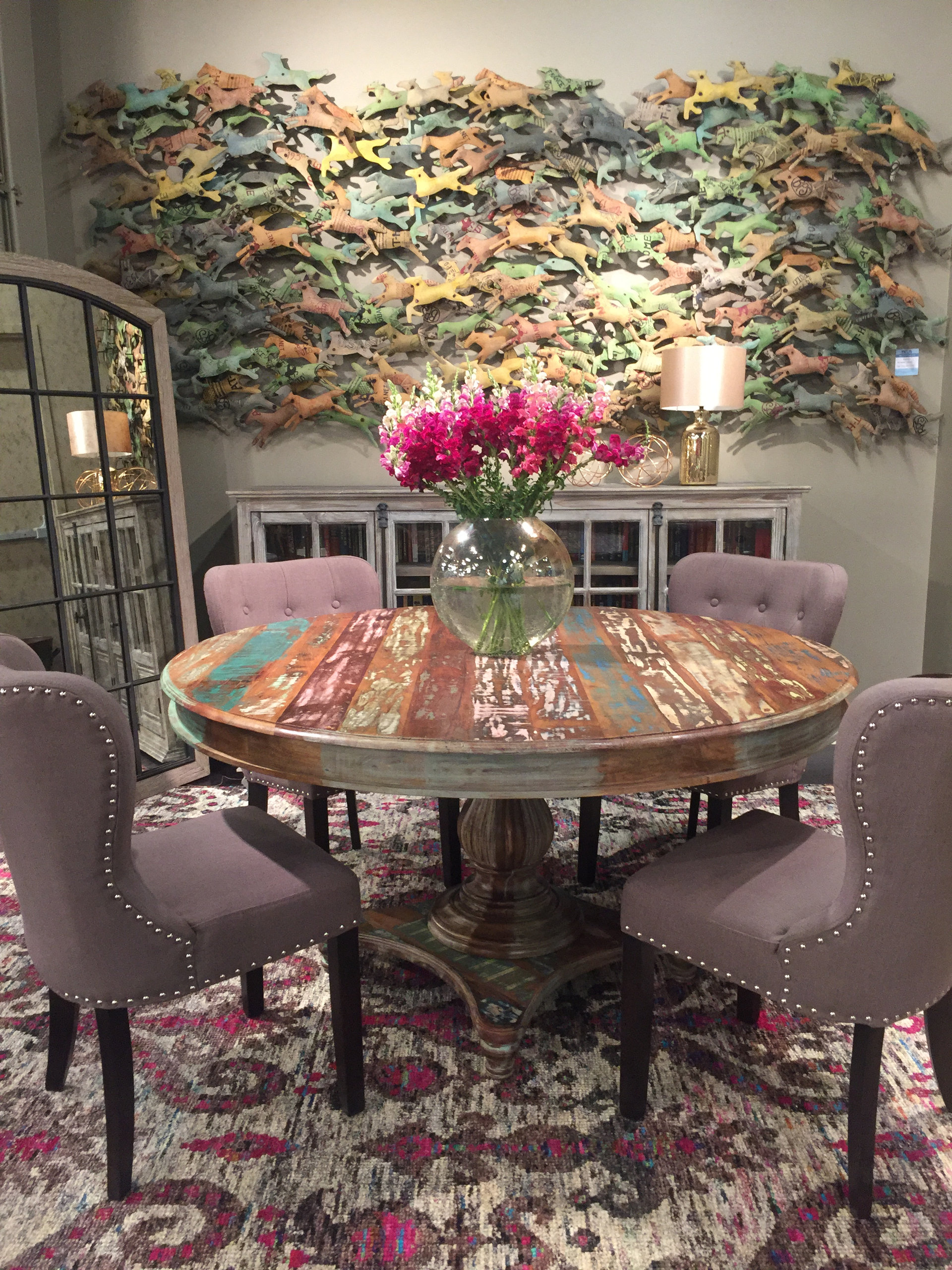 Trinidad Reclaimed Solid Wood Dining Table, 60" - Traditional - Dining ...