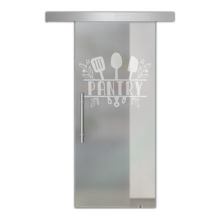 ALU100 Sliding Glass Pantry Door, 34"x81" - Contemporary - Interior ...