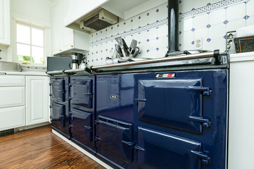 Blue 4-oven AGA with companion module for sale (installed new in 1989)