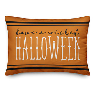 Have A Wicked Halloween 14"x20" Lumbar Pillow - Contemporary ...