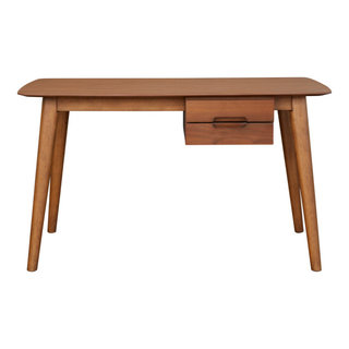Mid-Century Modern Wood Writing Desk in Walnut - Midcentury - Desks And ...