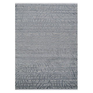 Couristan Siena Serpentine Steel-Ivory Rug 5'3"x7'2" - Contemporary ...