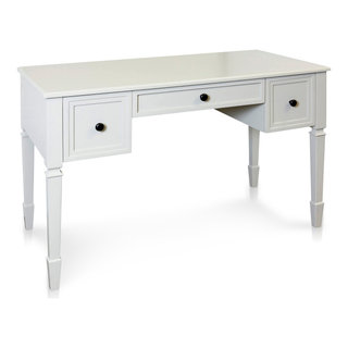 Masters Solid Mahogany With Composite Panel MDF Desk Egg Shell, Gray ...