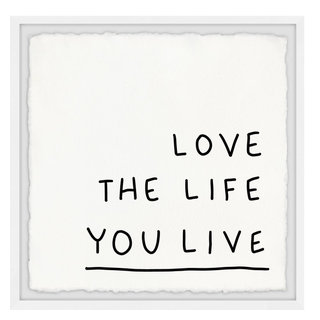 "Live and Love" Framed Painting Print, 24"x24" - Contemporary - Prints ...