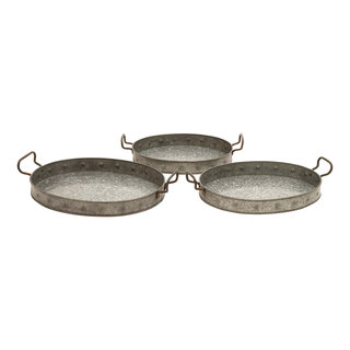 Farmhouse Gray Metal Tray 38183 - Farmhouse - Serving Trays - by GwG ...