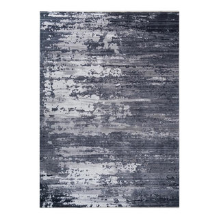 Allstar Living Room Area Rug with Weathered Texture design in Black ...