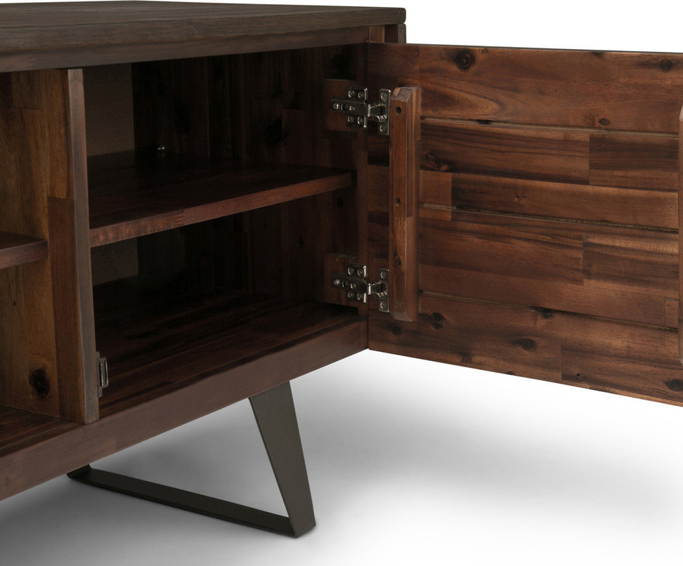 Lowry SOLID ACACIA WOOD TV Media Stand For TVs up to 70 inches ...