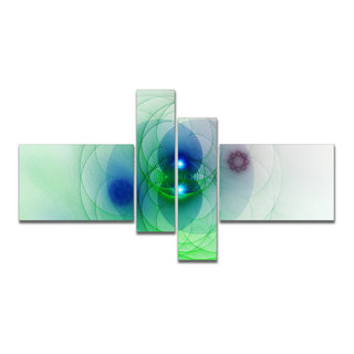 Merge Colored Spheres., Multipanel Abstract Canvas Art Print, 60"x32 ...