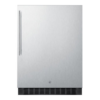 Summit 24" Freestanding Compact Refrigerator, Stainless Steel ...