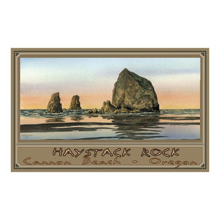by Artist Dave Bartholet Haystack Rock Oregon Trio Art Print, 24"x36 ...