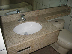 extending vanity top over toilet