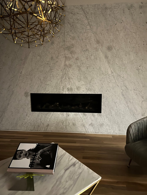 Marble wall silicone stain