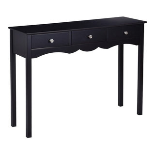 Modern Hall table Side Table With 3 Drawers - Transitional - Console ...