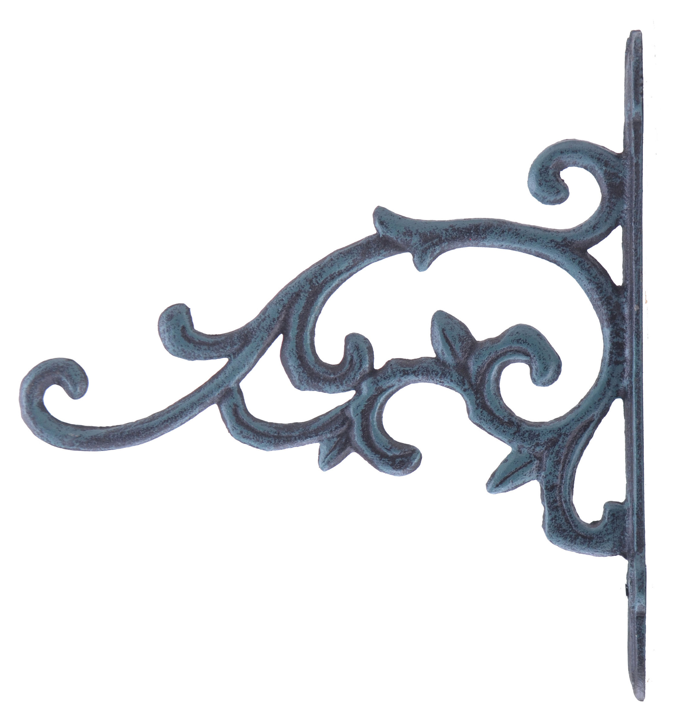 Decorative Plant Hanger, Flower Bud Vine, Verdigris Cast Iron, 9.25 ...