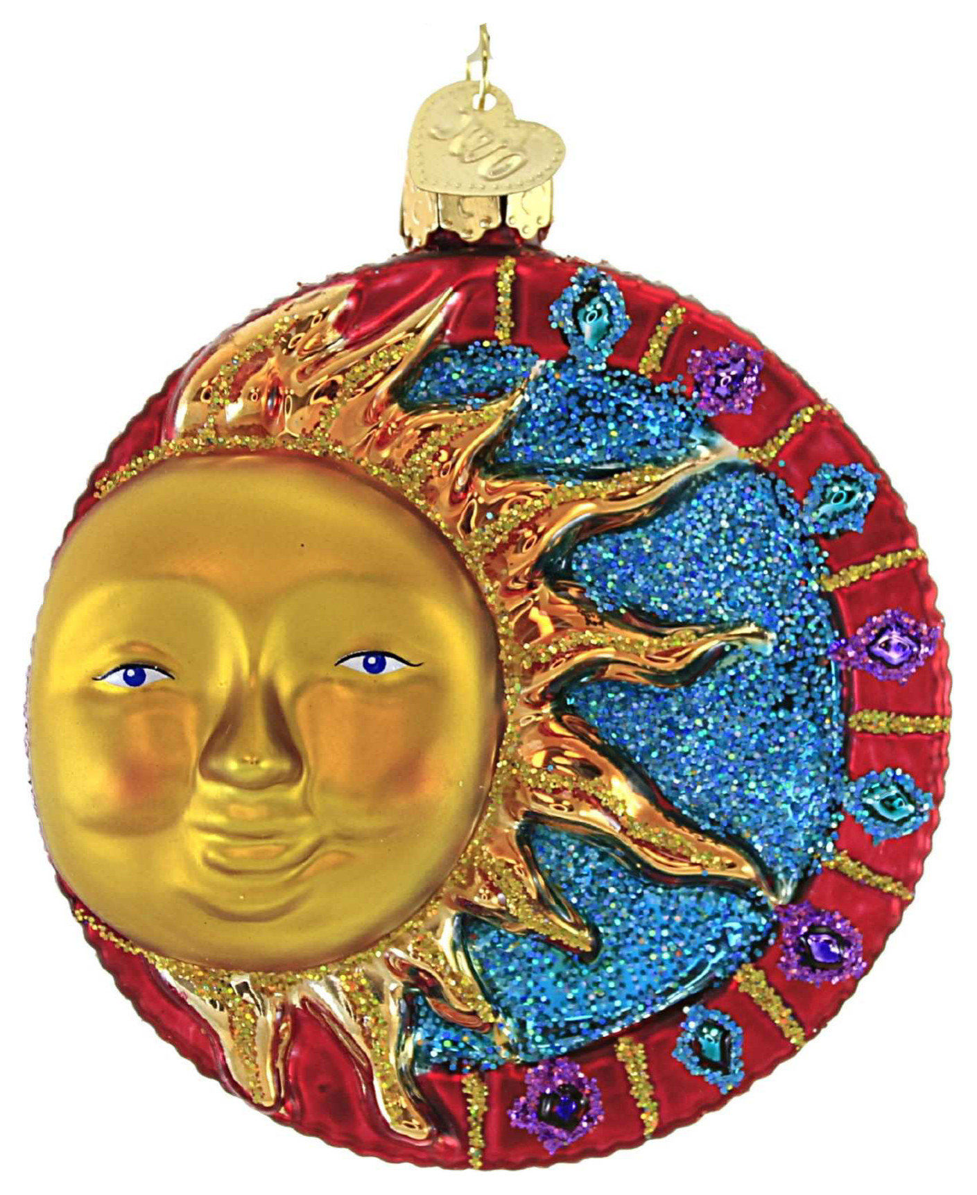 Old World Christmas Jeweled Sun Tree Ornament Rays East West, 3.25 In H ...