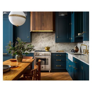 O'Brien Harris Cool & Colorful - Transitional - Kitchen - Chicago - by ...