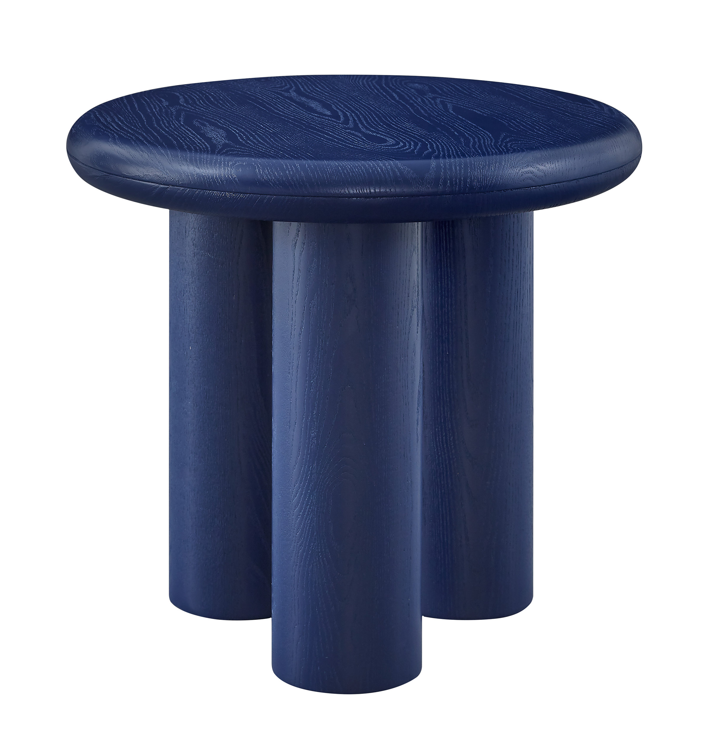 Gunda Round Side Table, Deep Blue - Contemporary - Side Tables And End ...