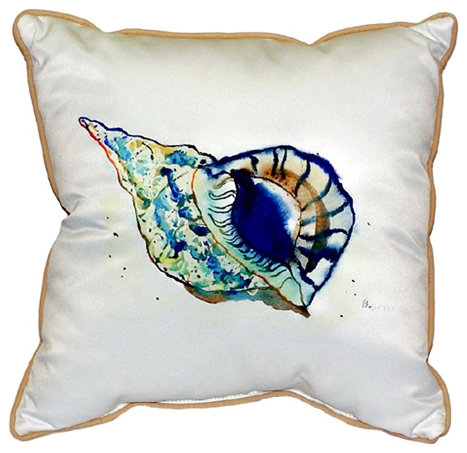 Betsy's Shell Small Indoor/Outdoor Pillow 12x12 - Set of Two, 12 inches ...