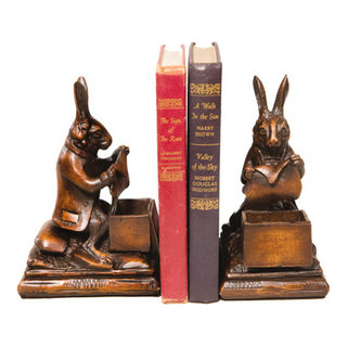 Hope Chest Rabbit Bookends - Traditional - Bookends - by Lodgeandcabins ...