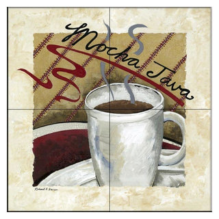 Tile Mural, Mocha Java by Richard Henson, 12" x 12" (4 Tiles ...