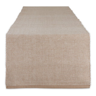 Dii Stone and White 2-Tone Ribbed Table Runner - Transitional - Table ...