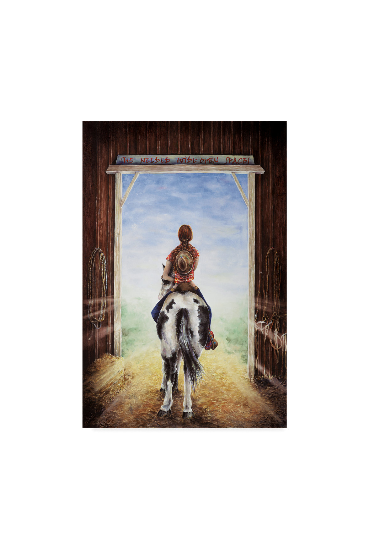 Charlsie Kelly 'Wide Open Spaces Horse' Canvas Art, 30"x47 ...