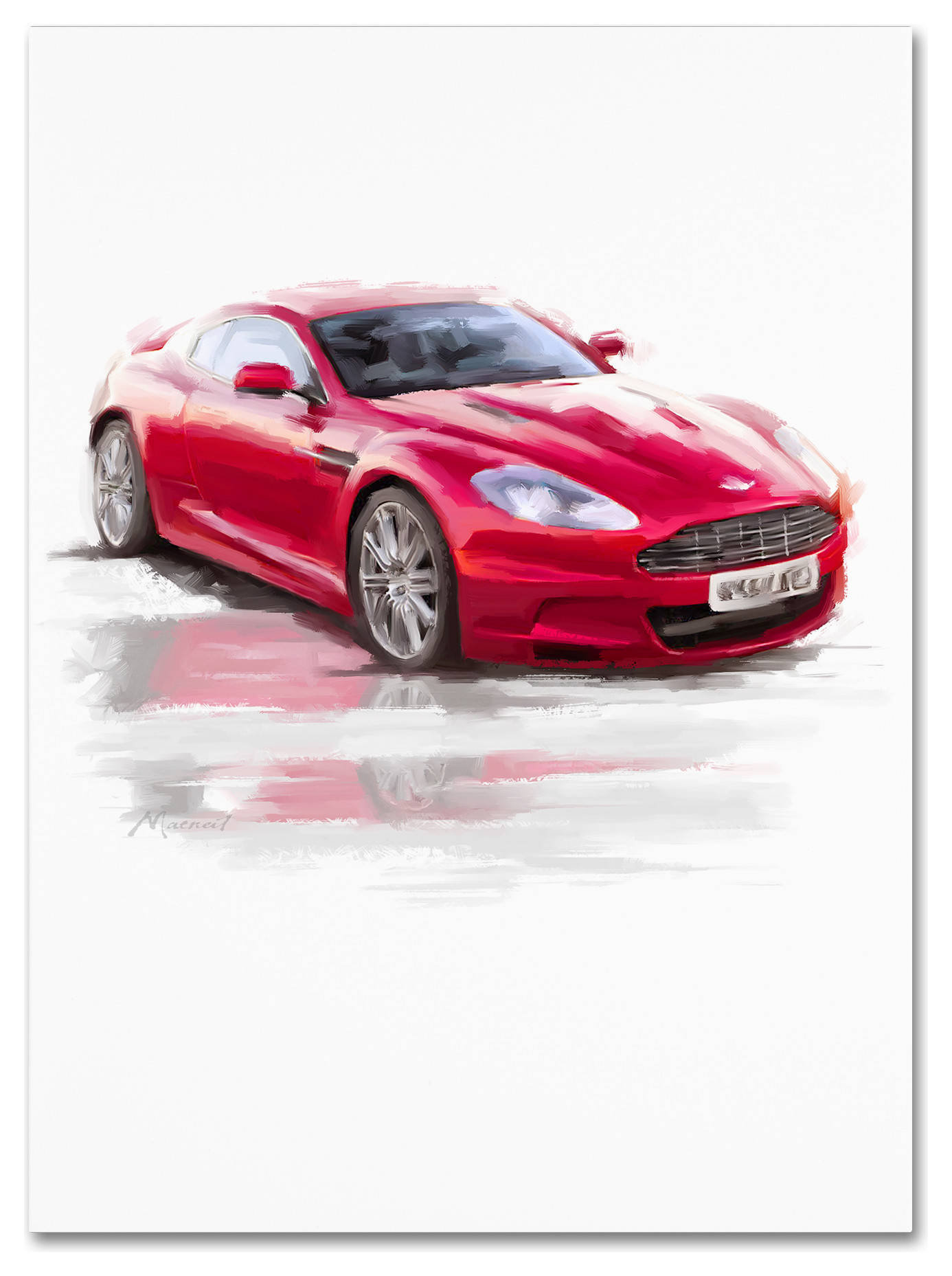 The Macneil Studio 'Aston Martin' Canvas Art, 14"x 19" - Contemporary ...