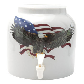 Goldwell Designs Patriotic Eagle Design Water Dispenser Crock ...
