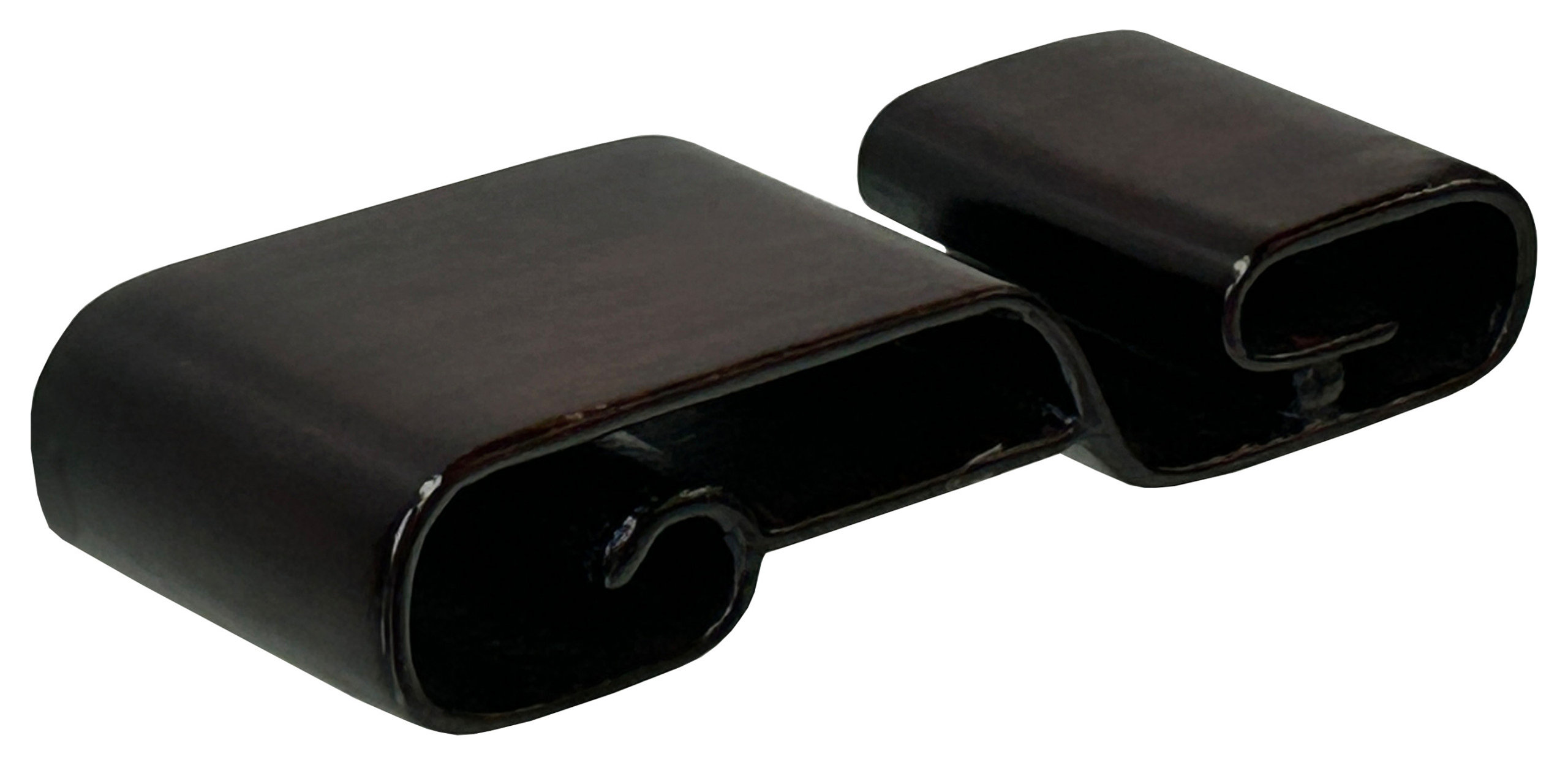 1.75" Reddish Brown Wood Curve Scroll Rectangular Stand Riser Easel ...