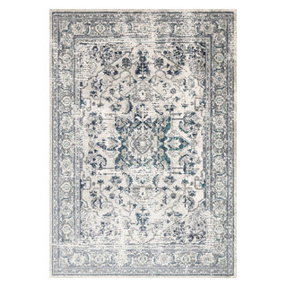 Loloi Joaquin Joa-01 Vintage and Distressed Rug, Lt. Green and Blue, 9 ...