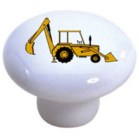 Backhoe Ceramic Cabinet Drawer Knob - Contemporary - Cabinet And Drawer ...