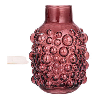 Round Glass Vase, Raised Dots, Purple - Contemporary - Vases - by Olive ...