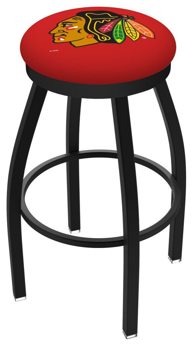 Holland L8B2B Chicago Blackhawks 30" Swivel Bar Stool - Black ...