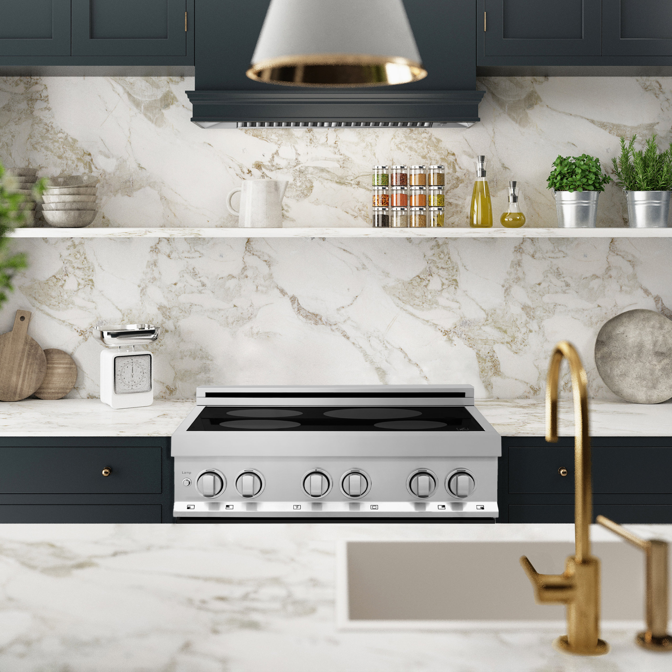 ZLINE 30 Induction Range, Stainless Steel With a Black Matte Door RAIND ...