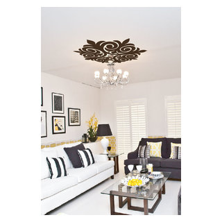 Scroll Ceiling, 22"x22" - Contemporary - Wall Decals - by WALLTAT | Houzz