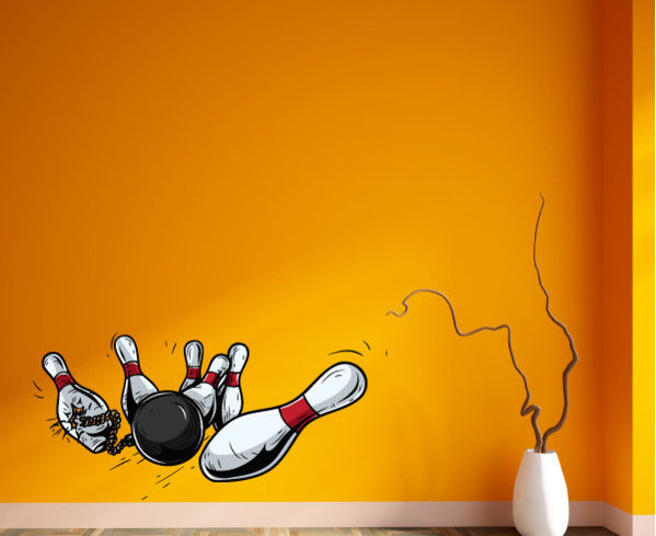 Bowling Vinyl Wall Decal BowlingUScolor002, 60 in. - Contemporary ...